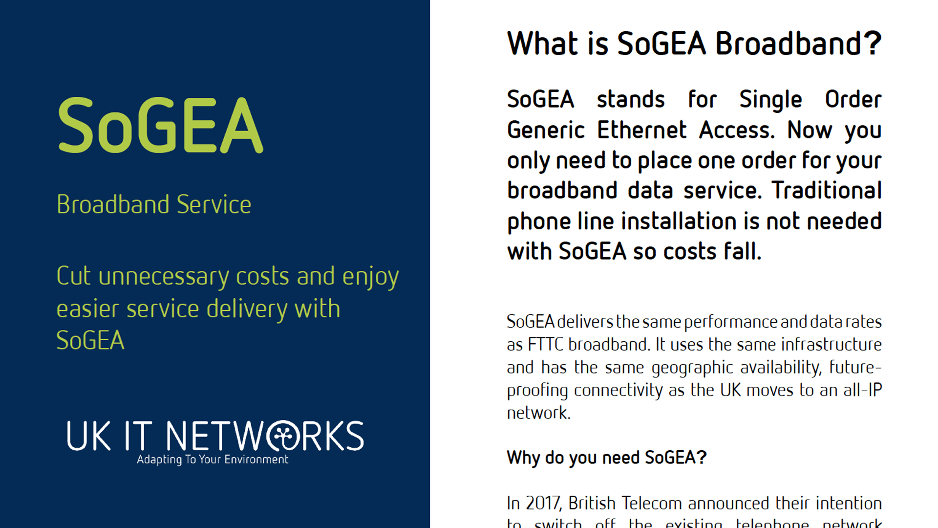 A Guide to SoGEA - UK IT Networks